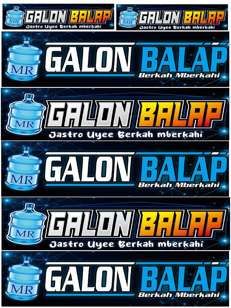 Stiker Galon Balap | PDF