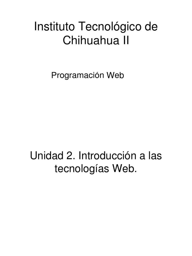 Programacion Web | PDF | Servidor web | Internet y web