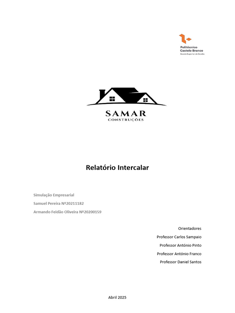Relatório Intercalar de Desempenho Financeiro | PDF | Empréstimos ...