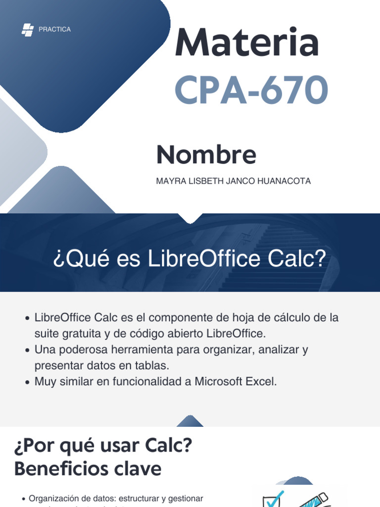 Presentación de Cosas Basicas de Calc | PDF