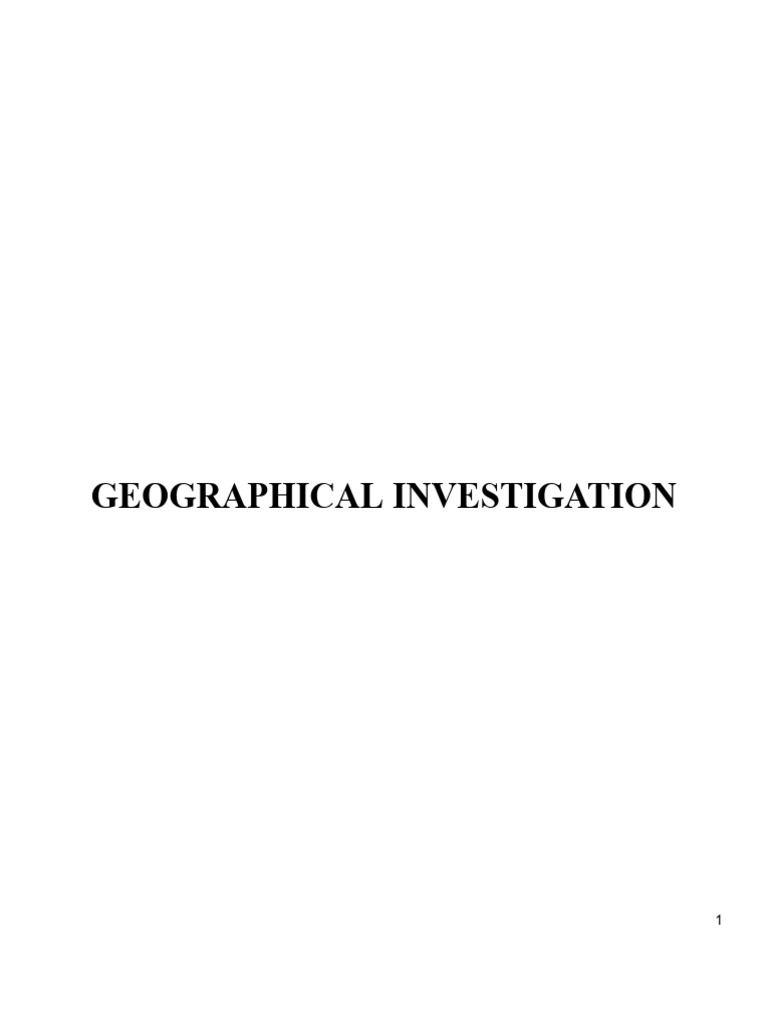 Geographical Investigation - Exemplar | PDF | Habitat | Endangered Species