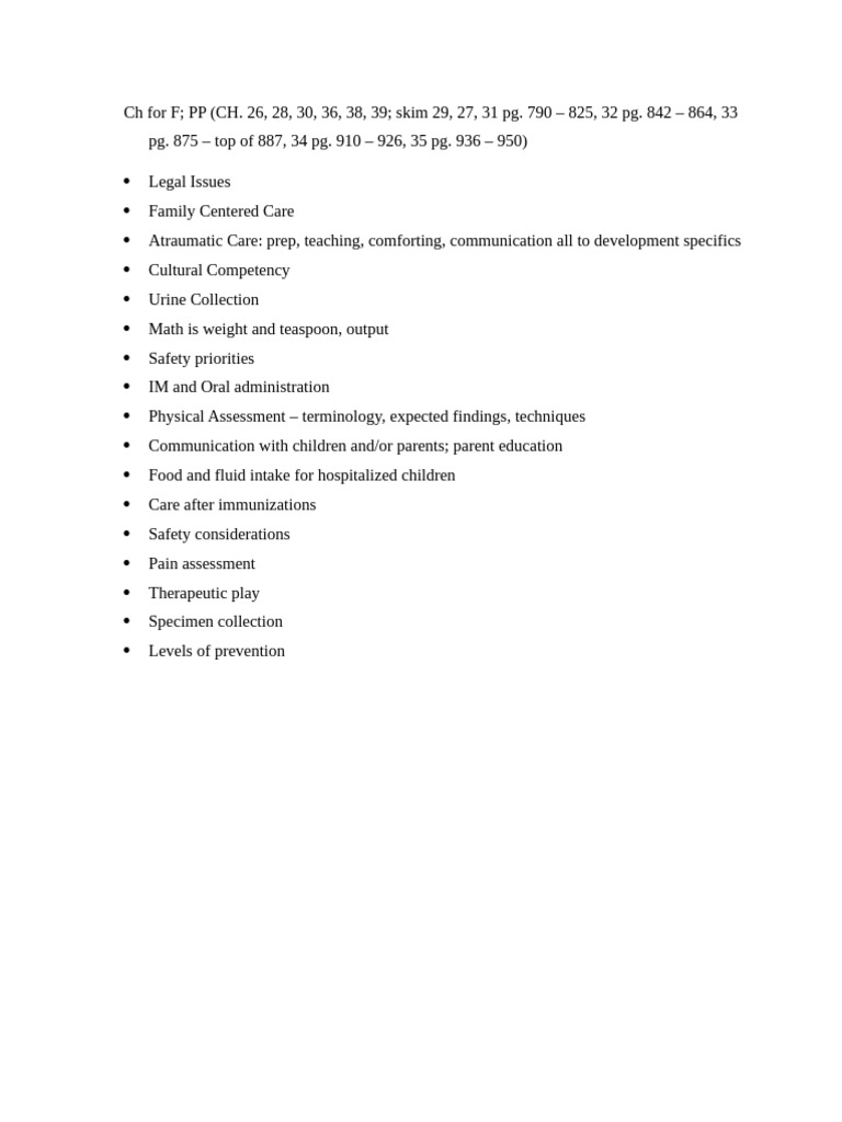 Module F Study Concepts | PDF