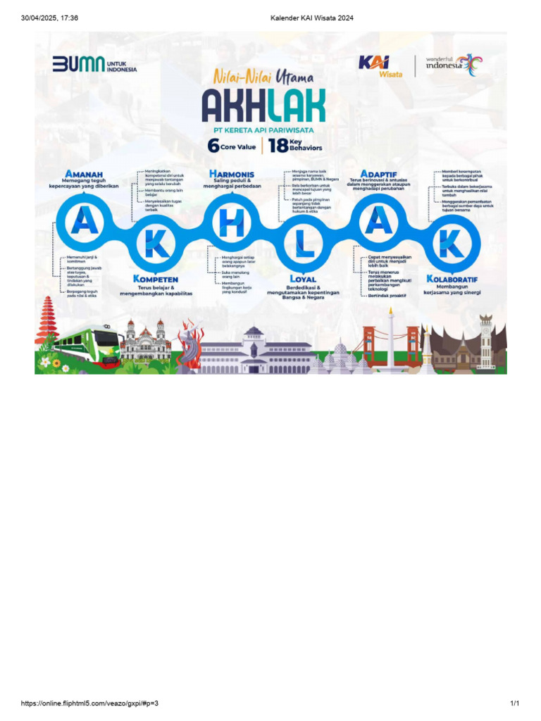 Kalender KAI Wisata 2024 | PDF