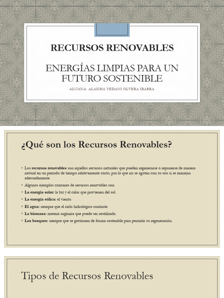 Recursos Renovables | PDF