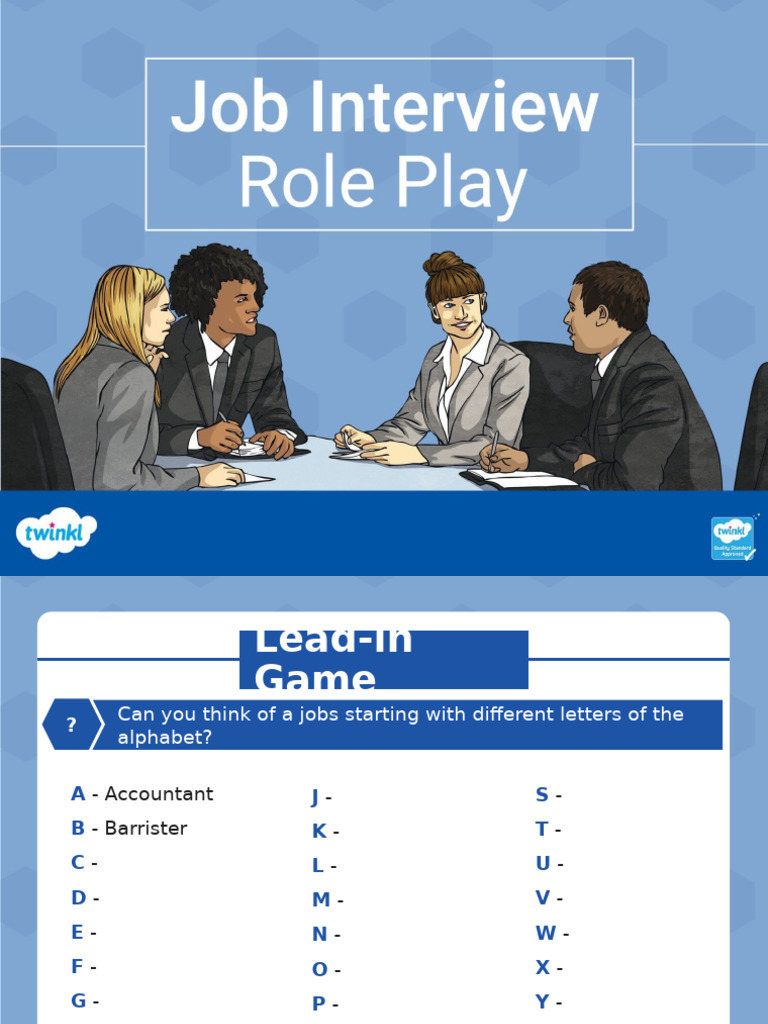 T Eal 1649709479 Job Interview Role Play For Esl Adults Ver 1 | PDF ...