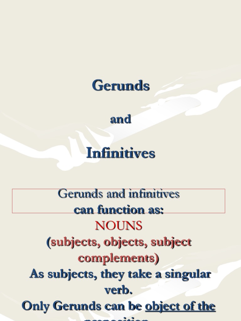 Verb Patterns Gerunds Infinitives | PDF | Verb | Object (Grammar)