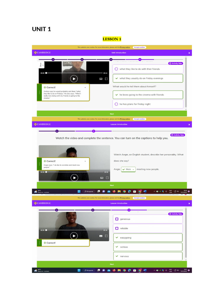 Lesson 1 - Unit 1 | PDF