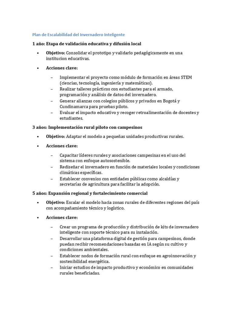 Escalabilidad Invernadero | PDF | Agricultura