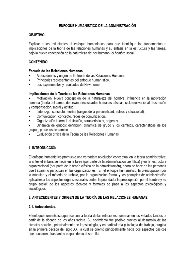 3 Unidad III Enfoque Humanistico de La Administracion | PDF | Liderazgo ...