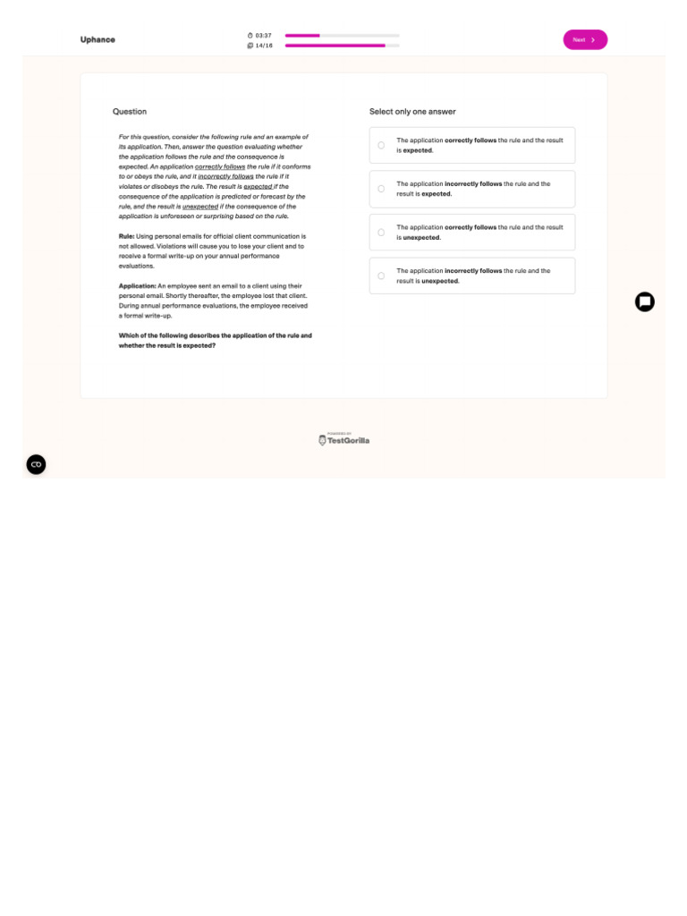Screencapture Talent Assessment Testgorilla Test Current Questions ...