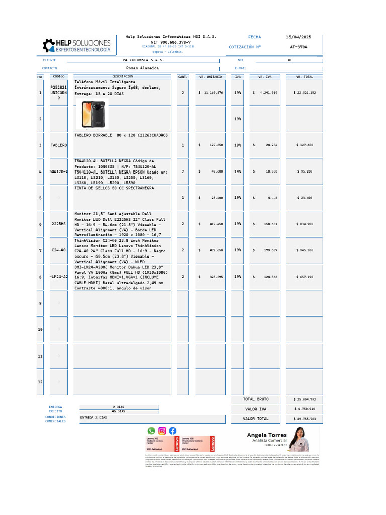 At-3704 Pa Colombia Varios | PDF | Tecnología de información y ...
