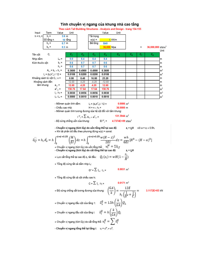 Chuong - 5 - Bai - Tap - Tinh Chuyen Vi Ngang Cua Khung Nha Cao Tang (Theo Sach Tall Building ...