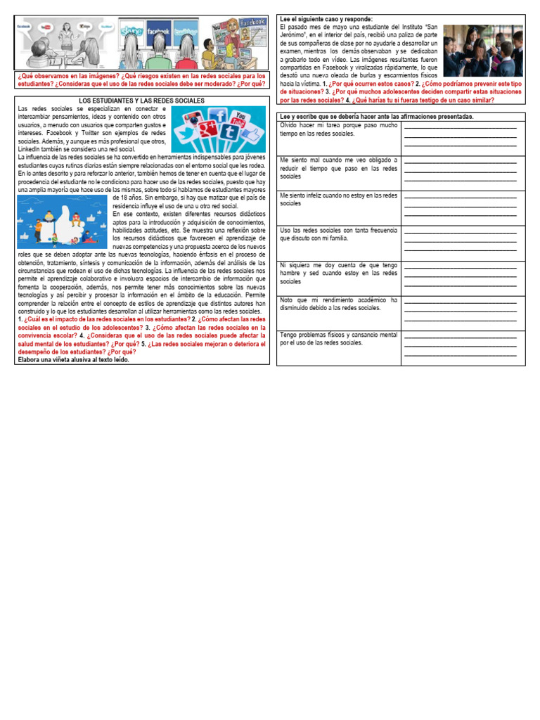 Impacto de las Redes Sociales en Estudiantes | PDF | Aprendizaje ...