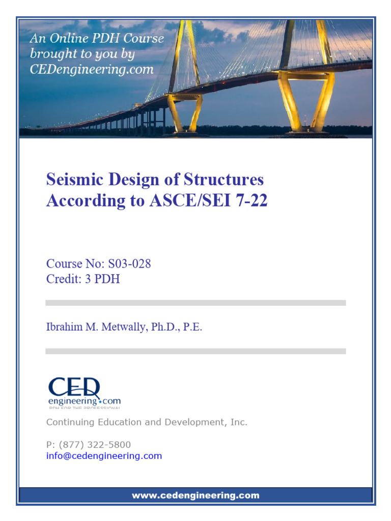 S03-028 - Seismic Design of Structures According To ASCE SEI 7-22 | PDF ...