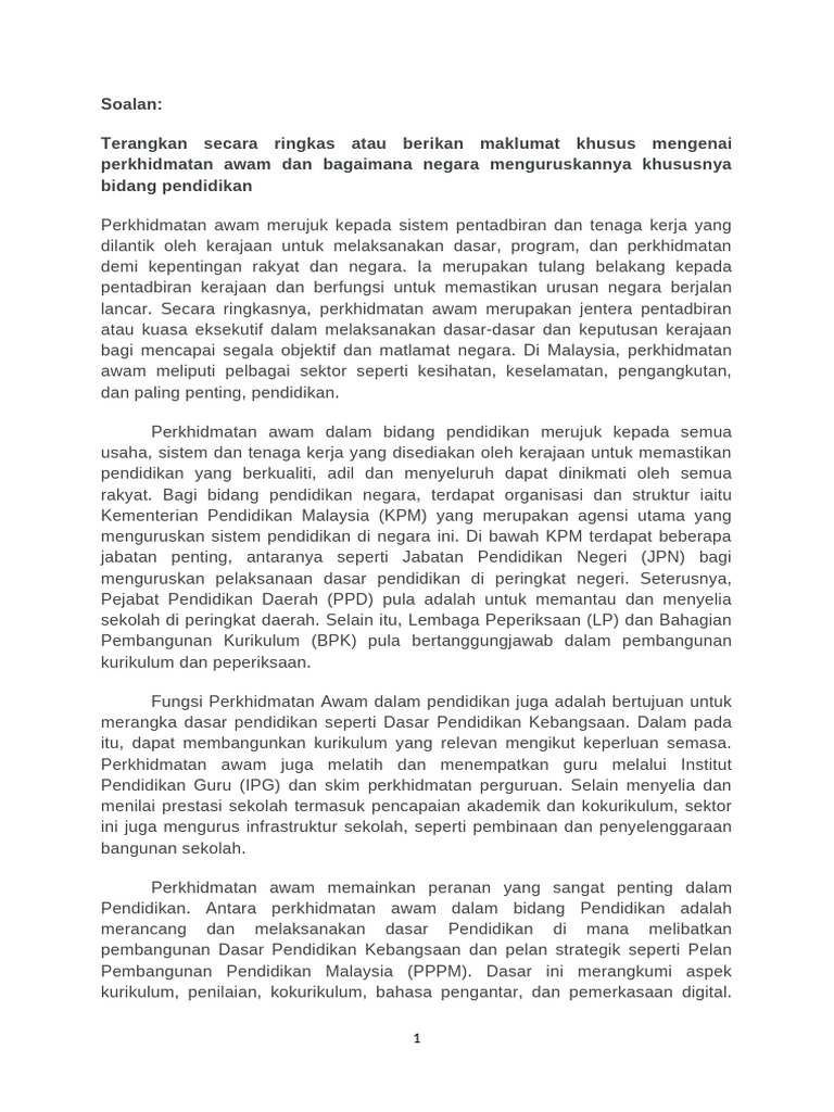 Tugasan 3 (Esei Pendek) | PDF