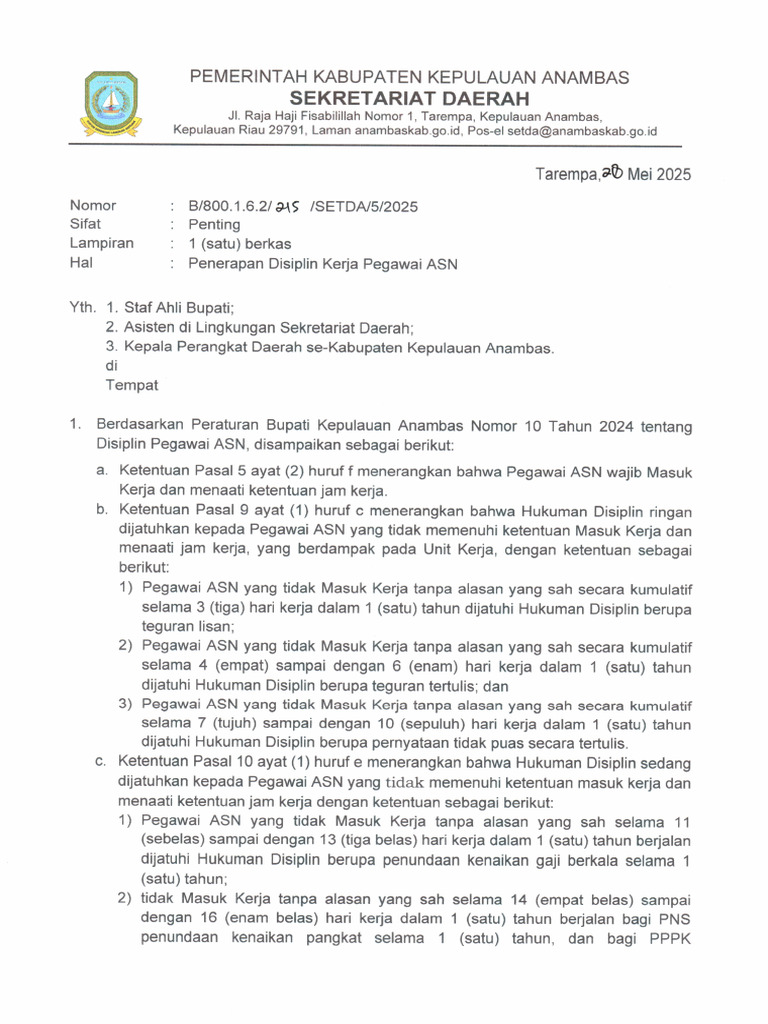 Penerapan Disiplin Kerja ASN | PDF