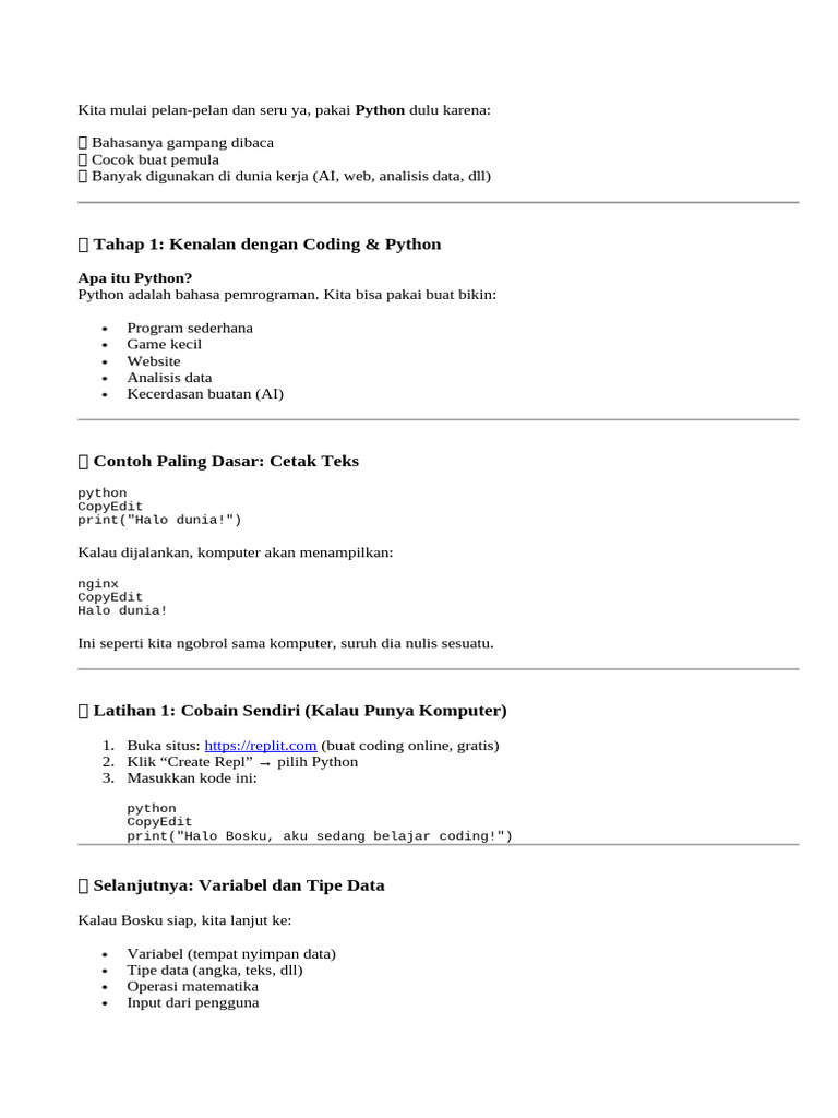 Dasar Coding 1 | PDF