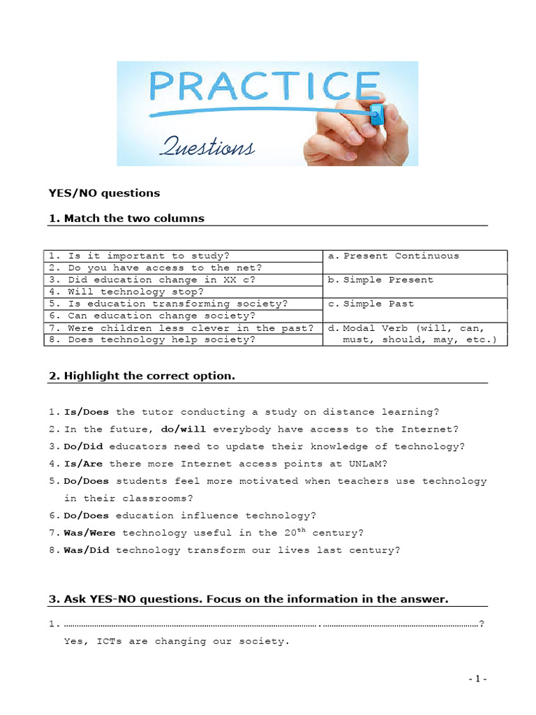 Asking YES NO and WH Questions | PDF | Human Communication | Learning