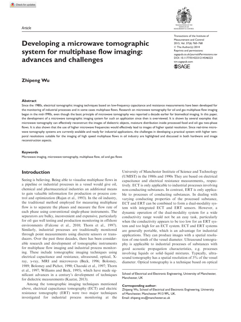 2015-Developing A Microwave Tomographic System For Multiphase Flow ...