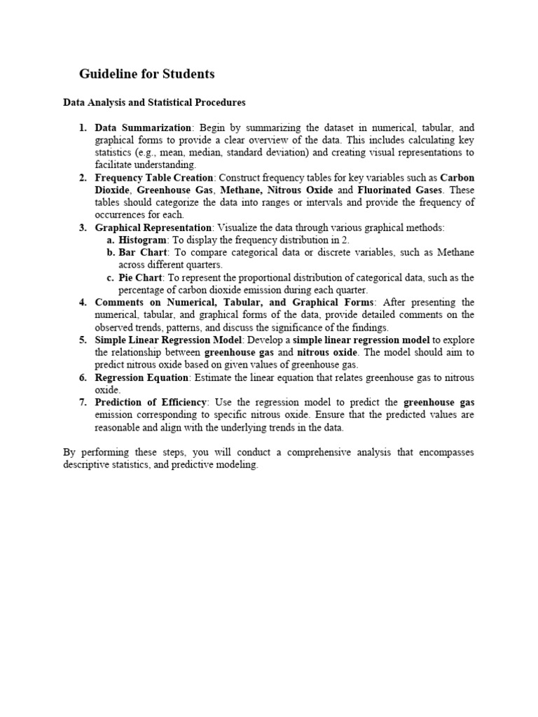 Data Analysis Guidelines for Students | PDF