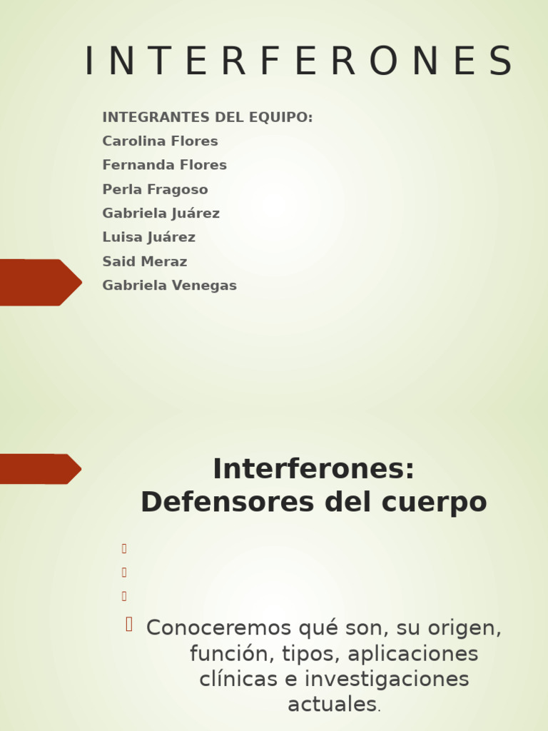Interferones - Presentacion 3 | PDF | Interferón | Sistema inmune