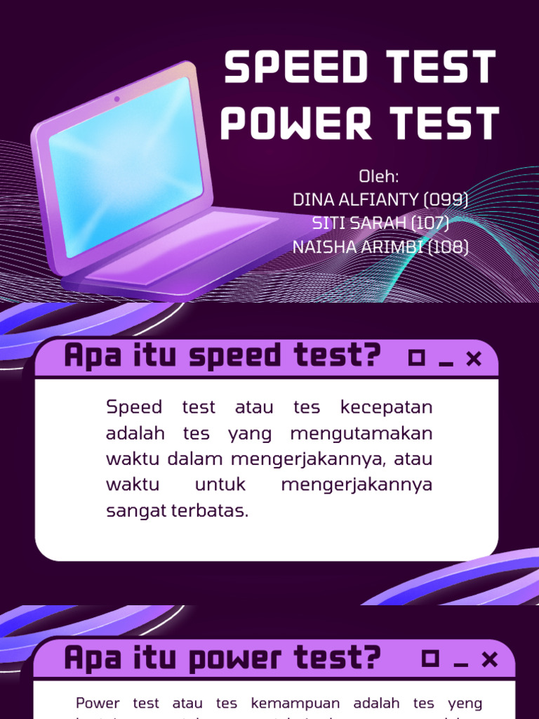 Kelompok7 - Speedtest Dan Powertest | PDF