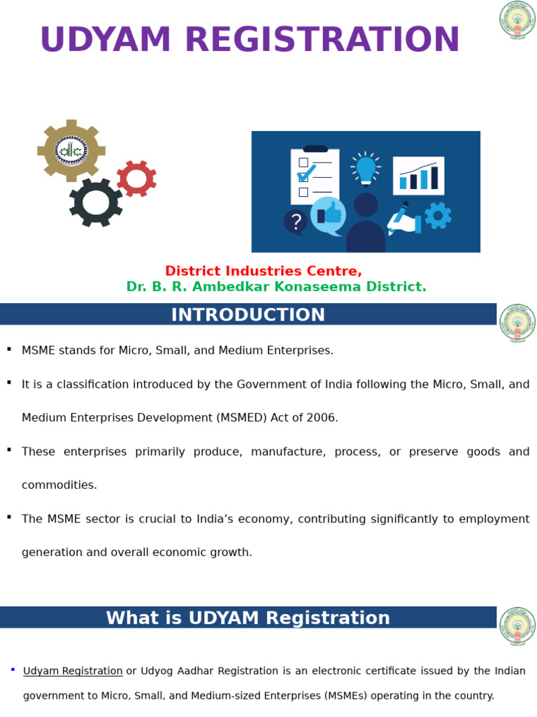 Udyam Registration Guide for MSMEs | PDF | Small And Medium Sized ...