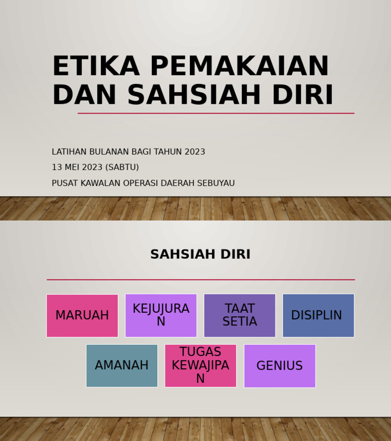 Etika Pemakaian Dan Sahsiah Diri | PDF