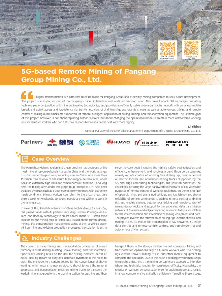 5G-Enabled Smart Mining Solutions in China | PDF | Computer Network ...