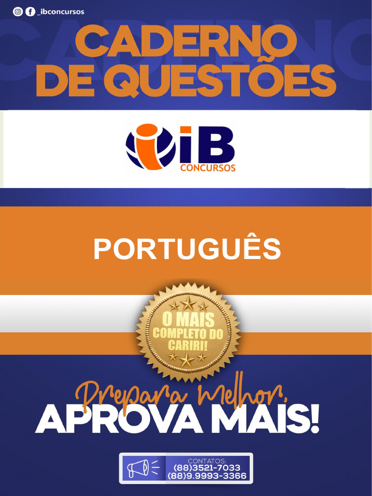 Aulão de Português - 2025 Ib Concursos | PDF | Pronome | Classe gramatical