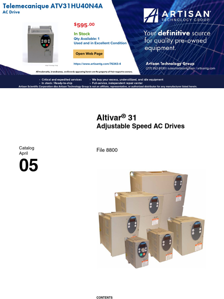 Altivar 31 Installation Manual | PDF | Computer Engineering | Electricity