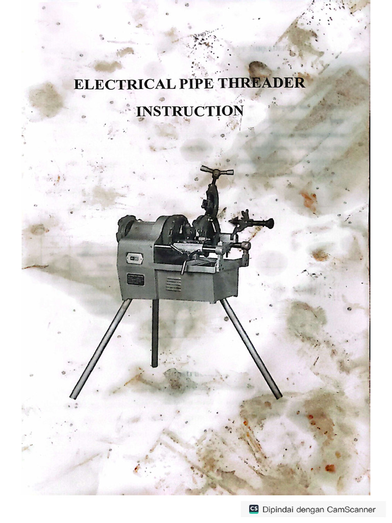 Electrical Pipe Threader Manual | PDF