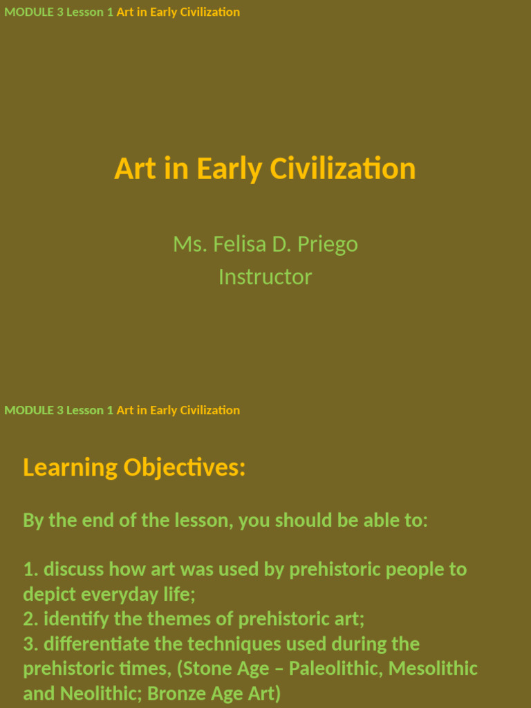 Module 3 Lesson 1GECART | PDF | Stone Age | Paleolithic