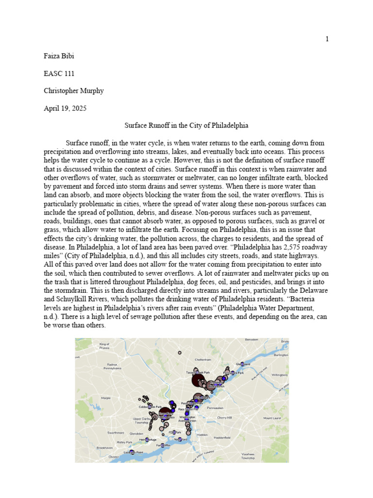 Philadelphia's Surface Runoff Issues | PDF | Storm Drain | Stormwater