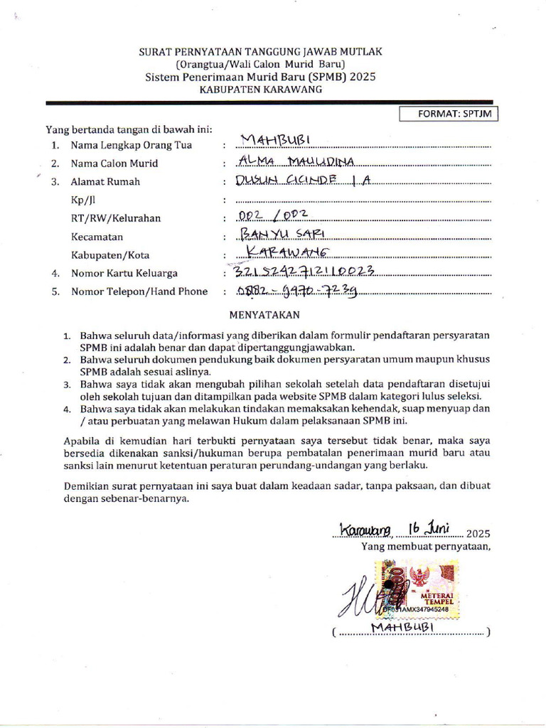 Alma Maudina SPTJM | PDF