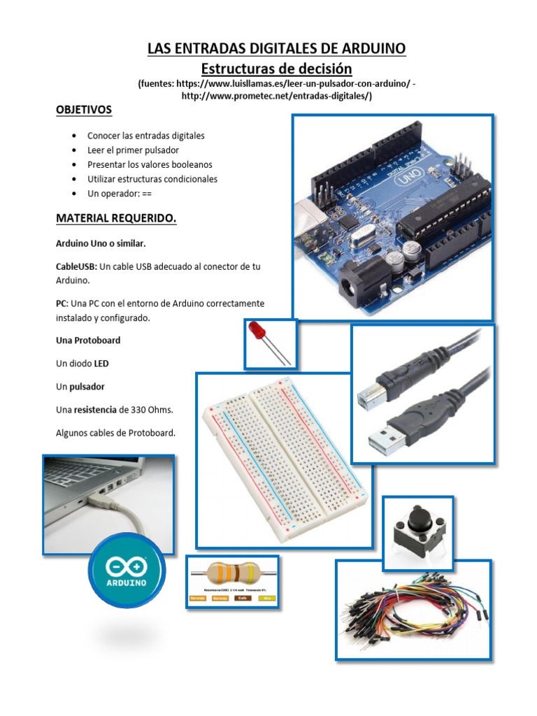 5. LAS ENTRADAS DIGITALES DE ARDUINO | PDF | Arduino | Red eléctrica
