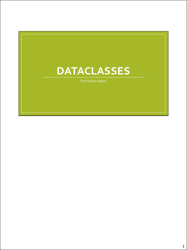 Bakery Structures Dataclasses | PDF | Data Type | Constructor (Object ...