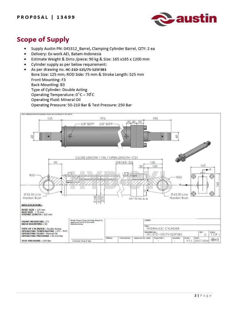 Clamping Cylinder Barrel - Rev1 | PDF