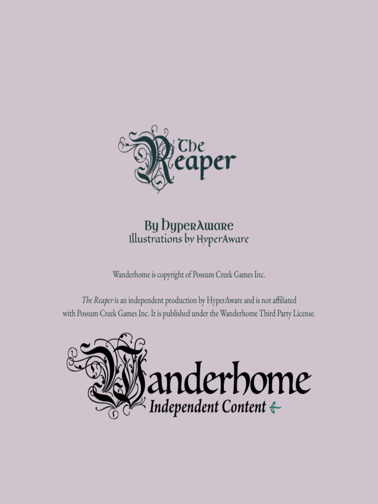 The Reaper, A Wanderhome Playbook | PDF