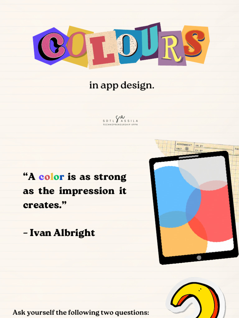 COLOURS in App Design. | PDF | Psychology | Psychological Concepts
