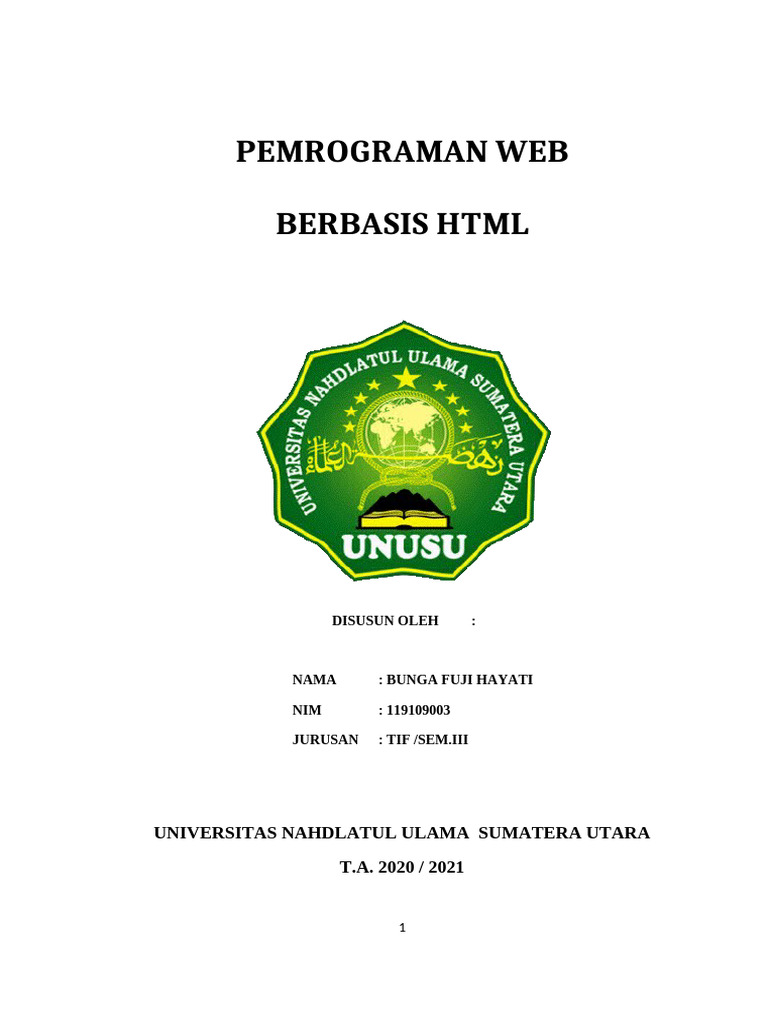 Pemrograman Web Berbasis HTML | PDF