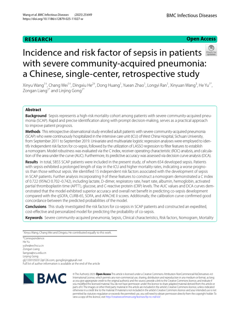 Insidens Sepsis Pneumonia | PDF | Sepsis | Pneumonia
