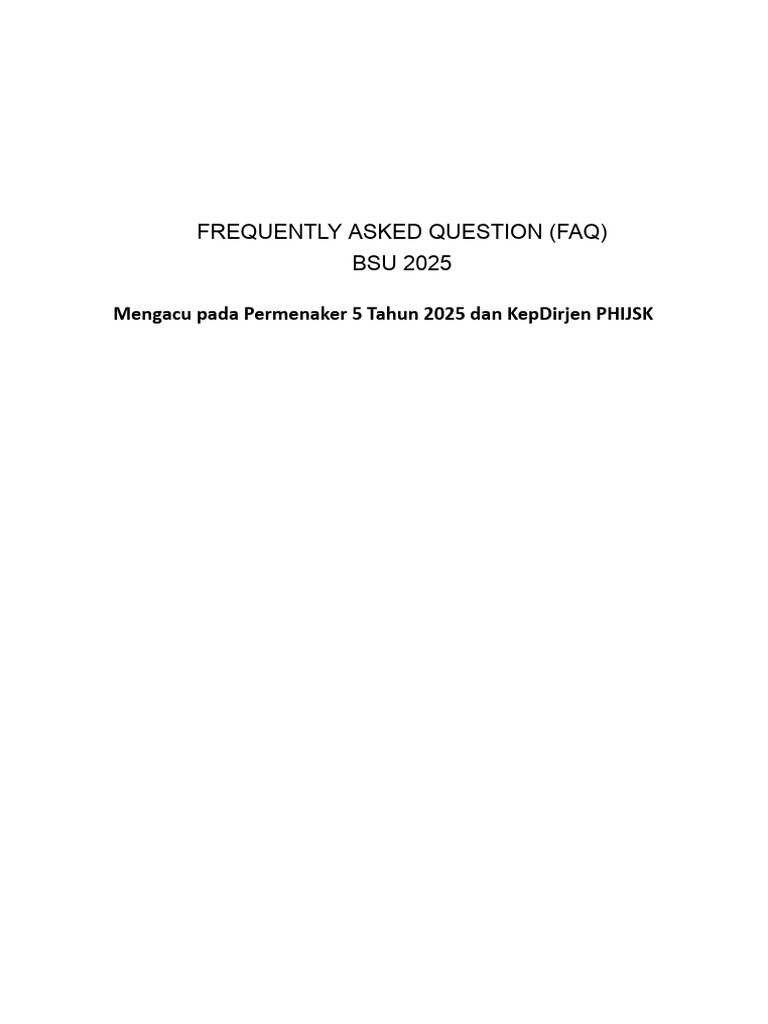 Faq Bsu 2025.Docx | PDF