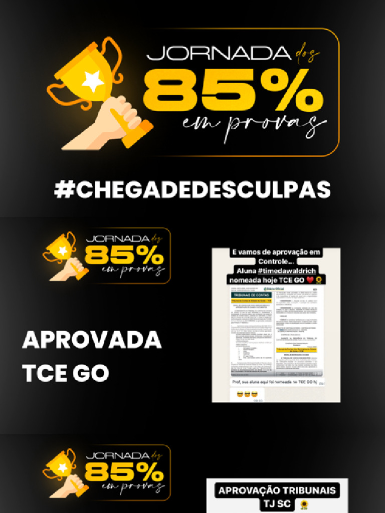 Material de Apoio Aula3 Jornada Dos 85% Provas Janeiro2024 | PDF