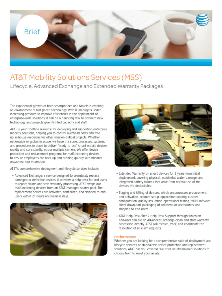 Att Mobility Solutions Services Product Brief 021815 | PDF | Mobile App ...