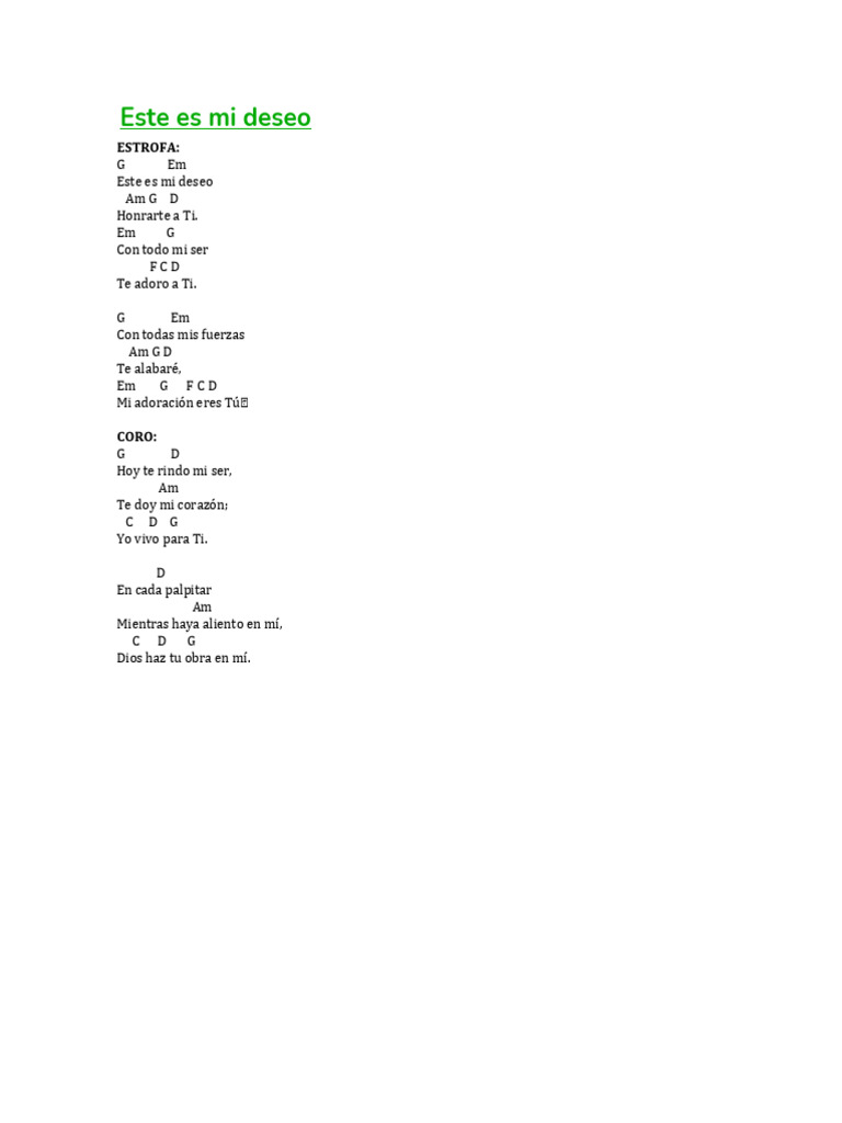 Este Es Mi Deseo | PDF