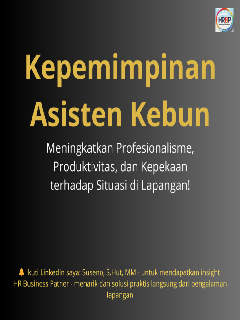 Kepemimpinan Asisten Kebun | PDF