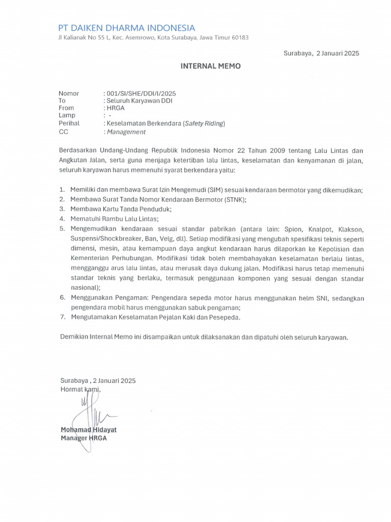 Internal Memo | PDF