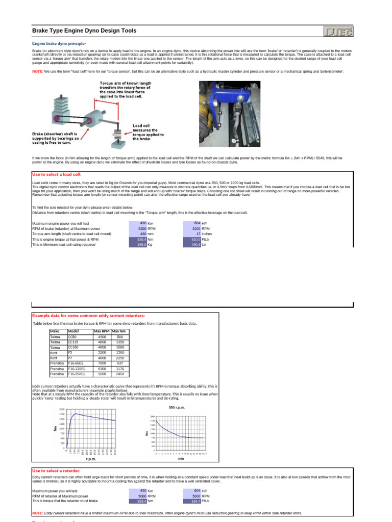 Brake Engine Dyno Design Tool V3 | PDF | Inductor | Electrical Engineering