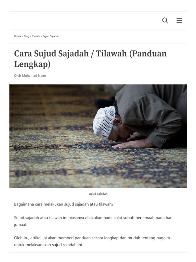 Sujud Sajadah | PDF
